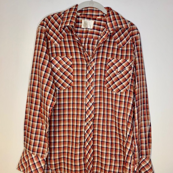Shirts | Vintage Western Style Pearl Snap Button Down | Poshmark